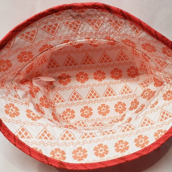 Disney | Accessories | Disney Moana Girls Reversible Bucket Hat Orange ...